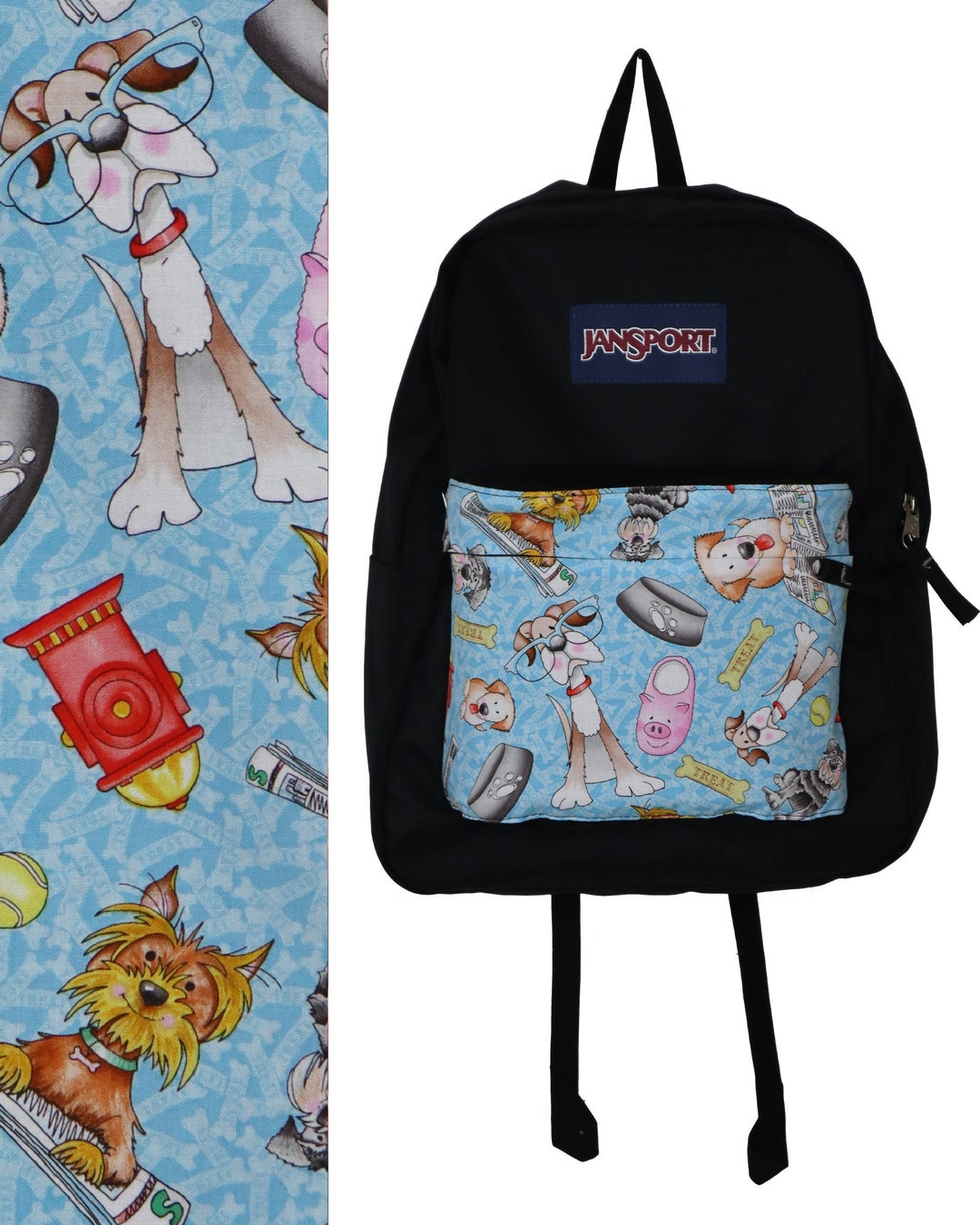 Dog Fabric "style 2" Upcycle for the Jansport Superbreak Backpack - Etsy