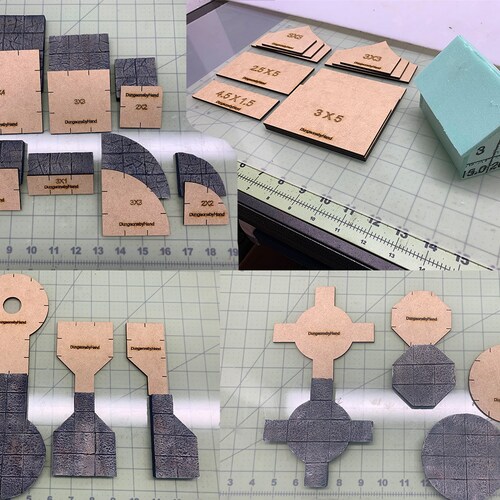 Complete Dungeon Tile Template Set - Etsy