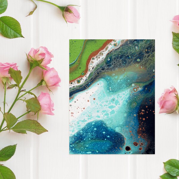 Acrylic Pour Cards - Etsy