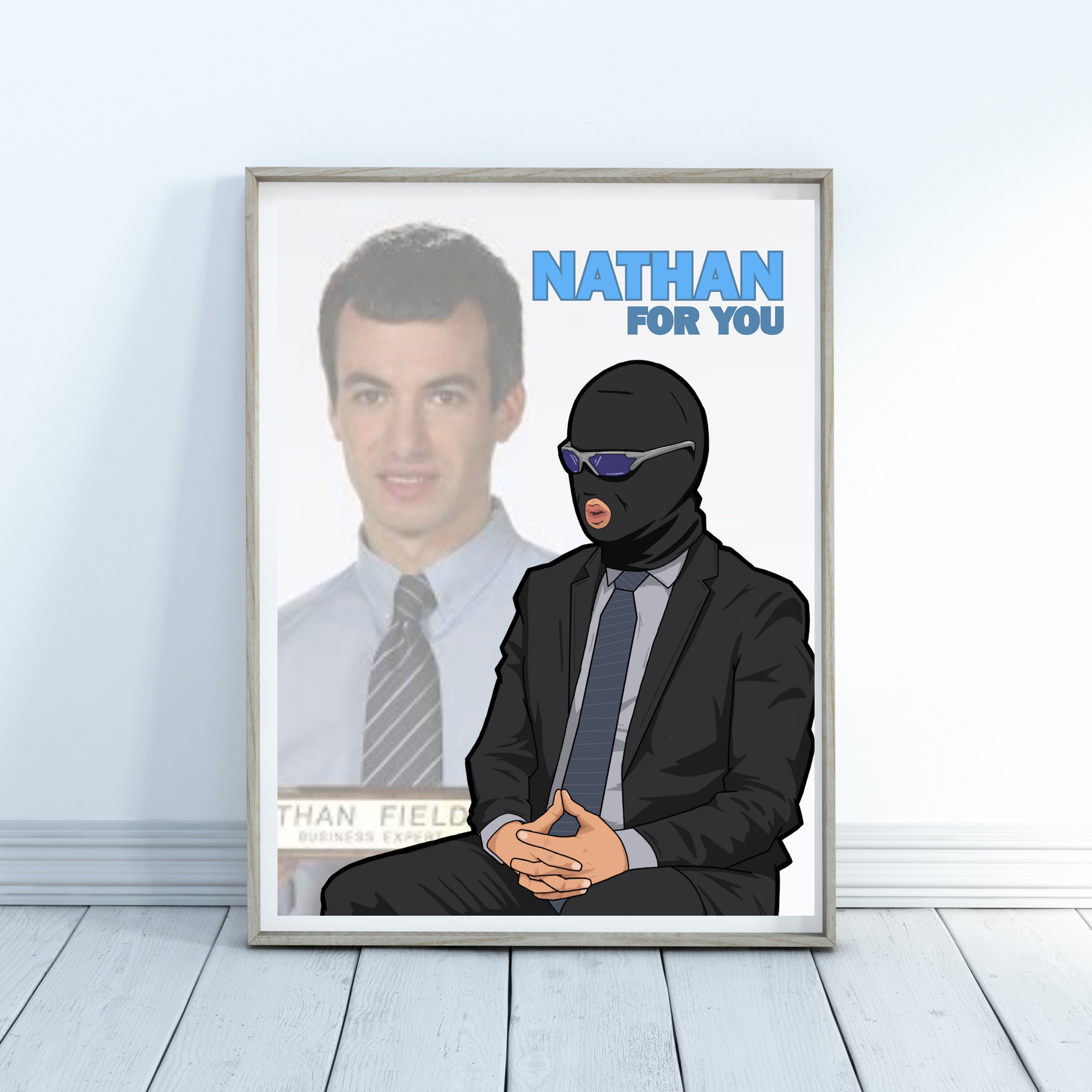 Wall Décor Prints Cartoon Portrait Nathan Fielder Wall Art Nathan for ...