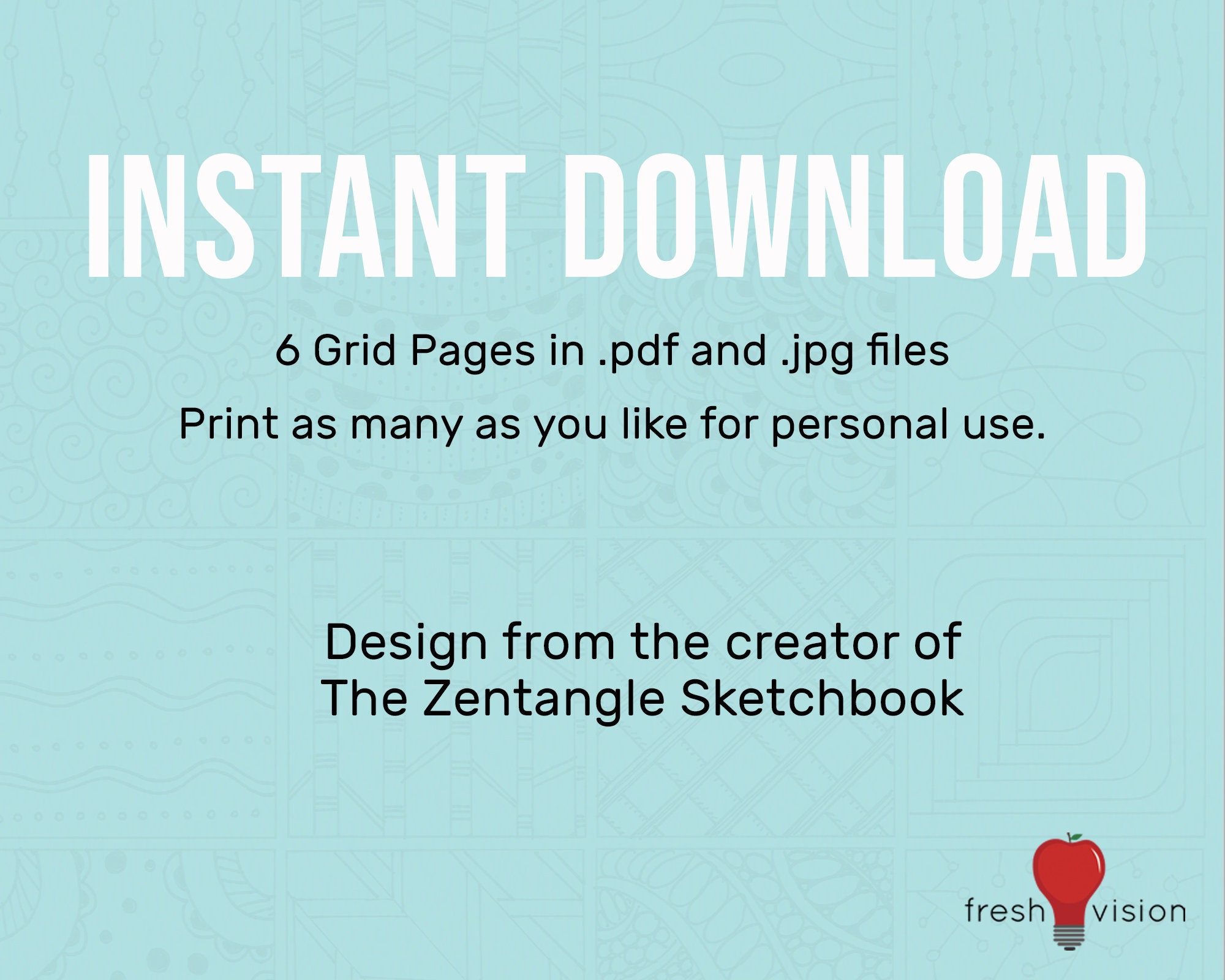 Zentangle Grids - Squares and Circles in Small, Medium and Large - Etsy