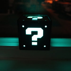 Super Mario Bros Cube Question Block LED Controller Basswood Valentine ...