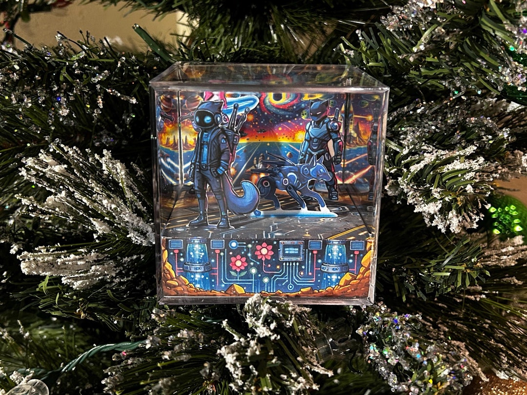 Galactic Guardians 3D Diorama Cube | Futuristic Sci-fi Scene | Space ...