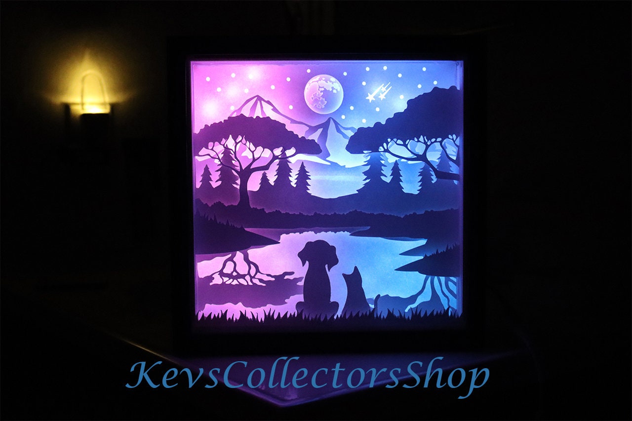 4x Paper Light Shadow Box SVG Best Friends Includes Youtube - Etsy