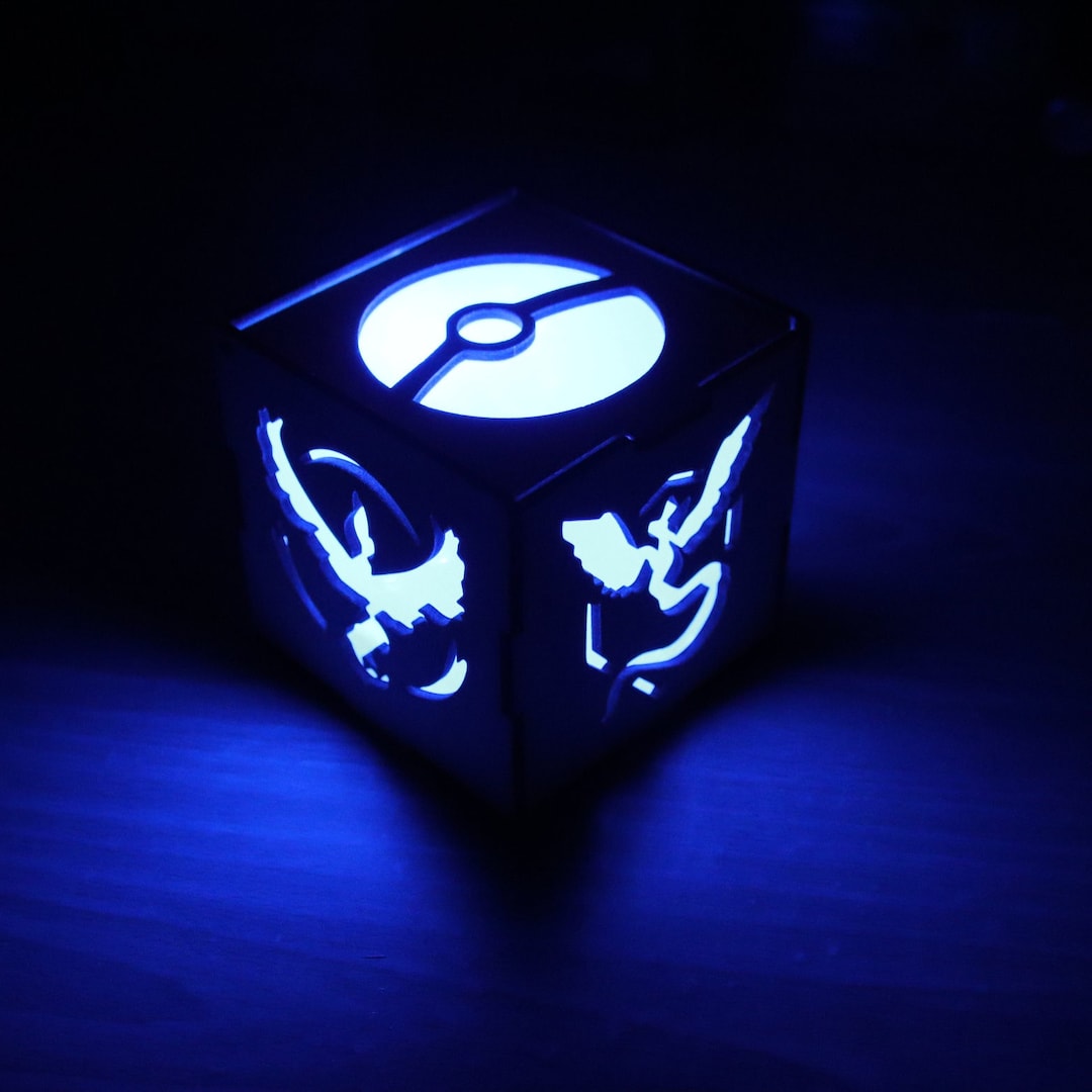 Pokémon 3D Cube Lamp Light Box Basswood Valentine's Box, Couple's Date ...