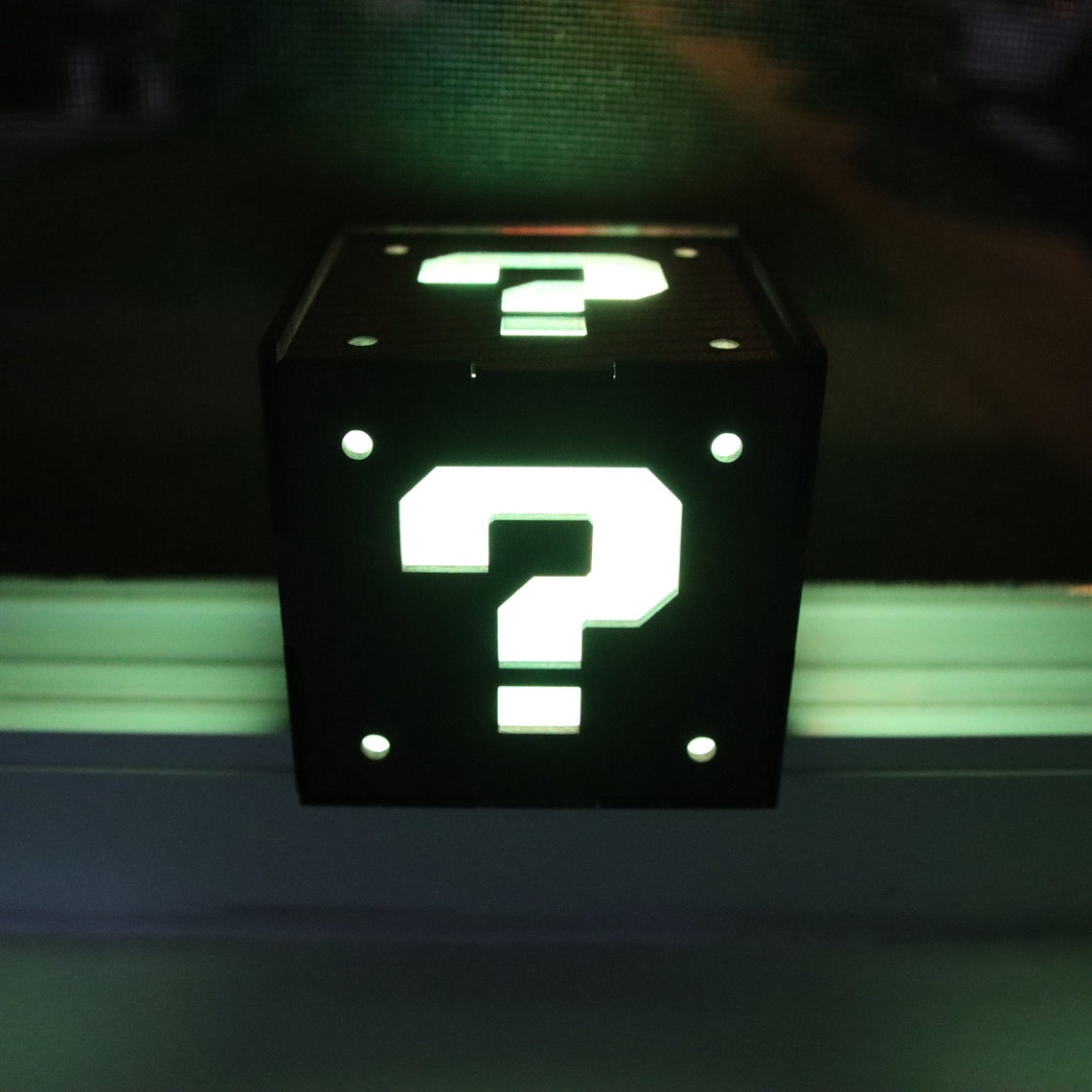 Super Mario Bros Cube Question Block LED Controller Basswood - Etsy