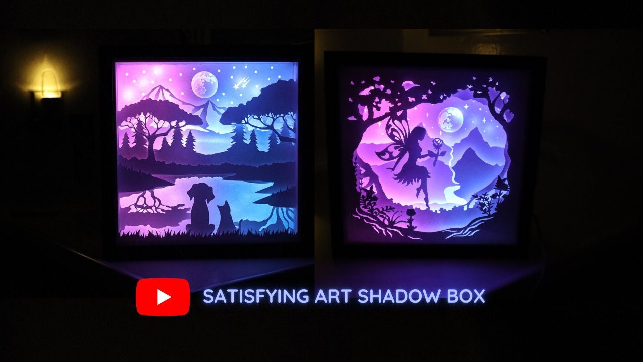 4x Paper Light Shadow Box SVG Best Friends Includes Youtube - Etsy