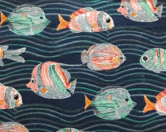 Flannel Fabric Fish Print | Etsy