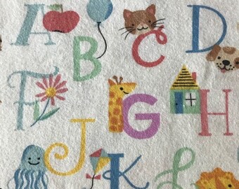 Alphabet Print Fabric - Etsy