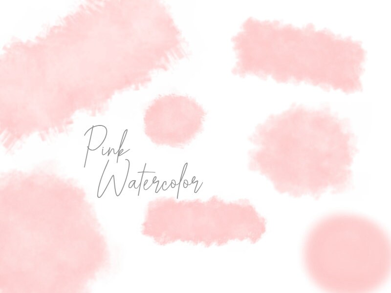 Pink Watercolor Swashes Clipart, Texture Elements (digital Download) - Etsy