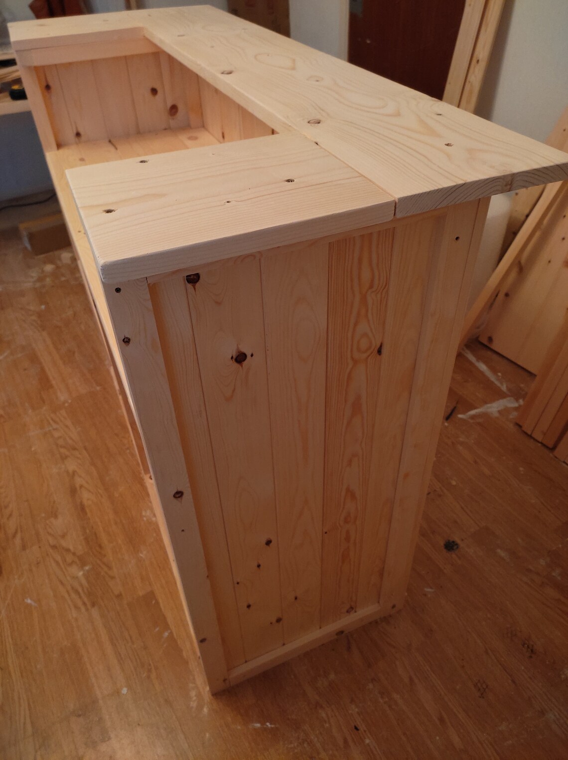 Wooden home bar U shape Man cave bar | Etsy