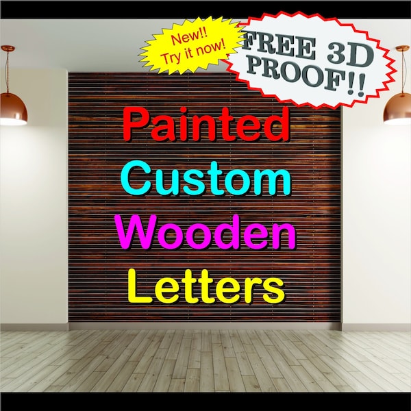 Painted Wood Letters - Etsy