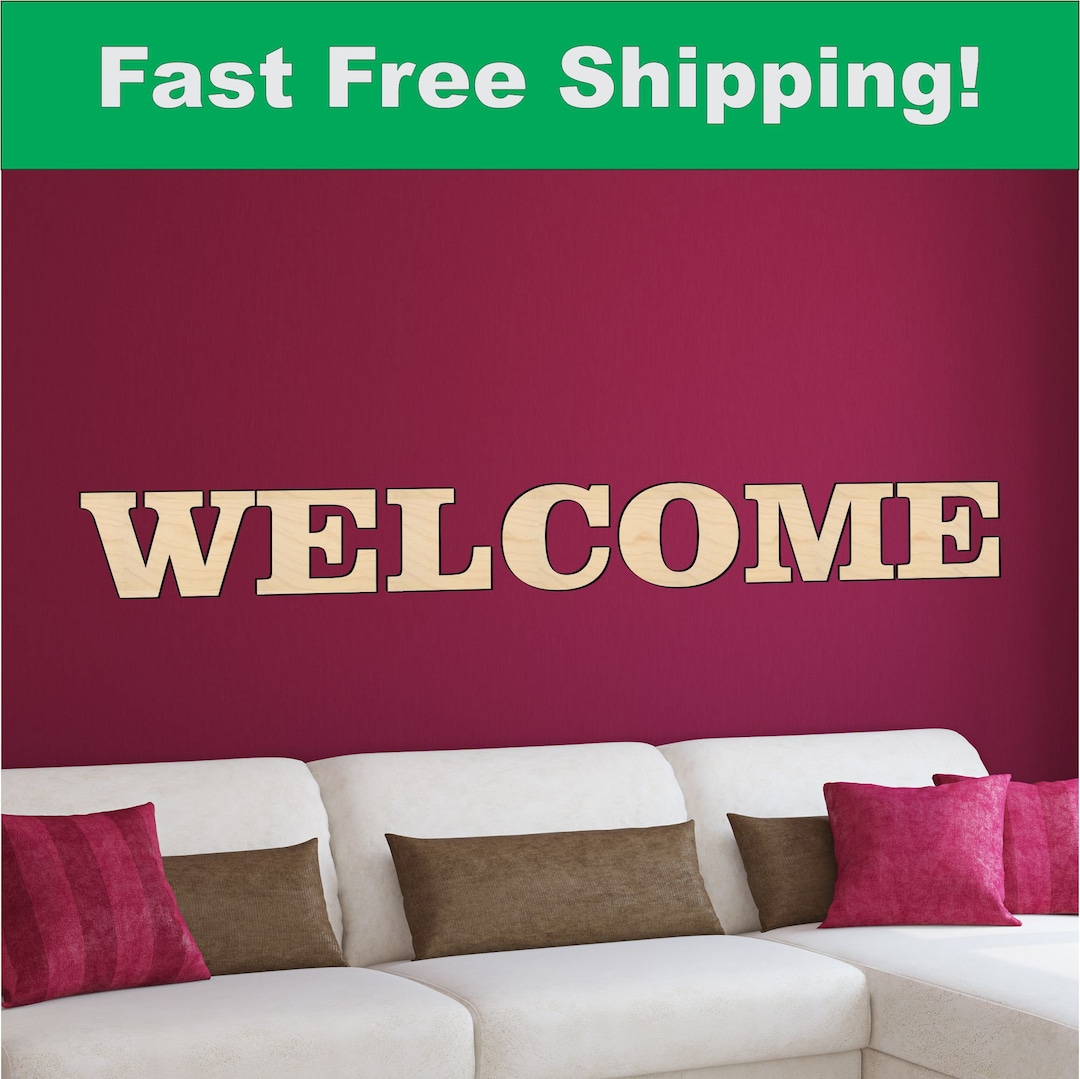 WELCOME Letters, Wooden Letters, Router Cut Letters - Etsy