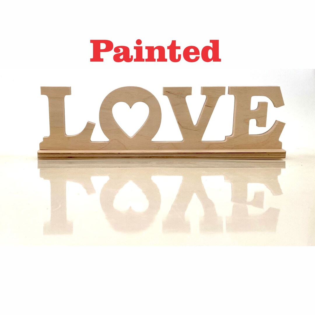 Painted Letters | Love Letters Painted | Standing Letters - Etsy