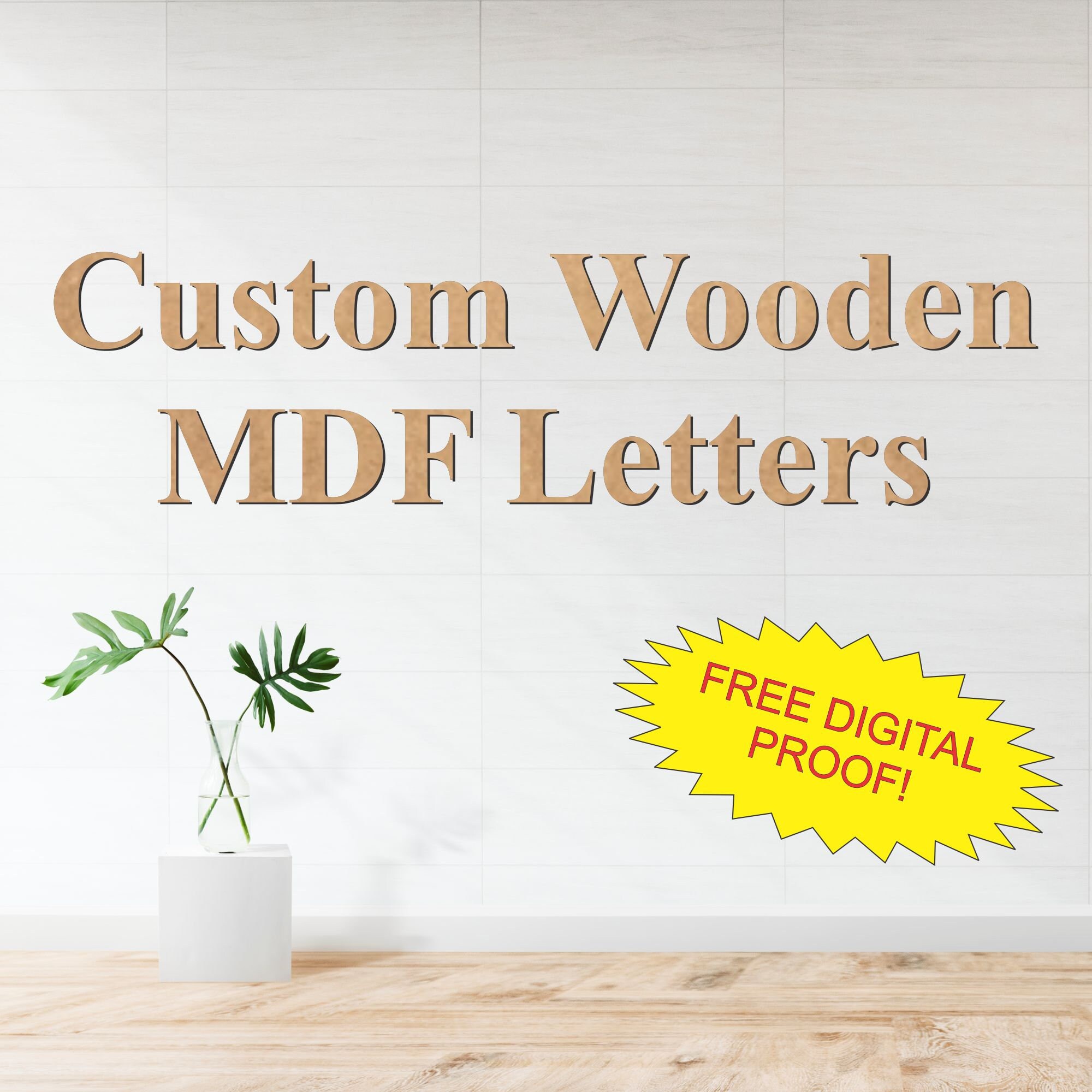 Custom MDF Wooden Letters Router Cut | Etsy
