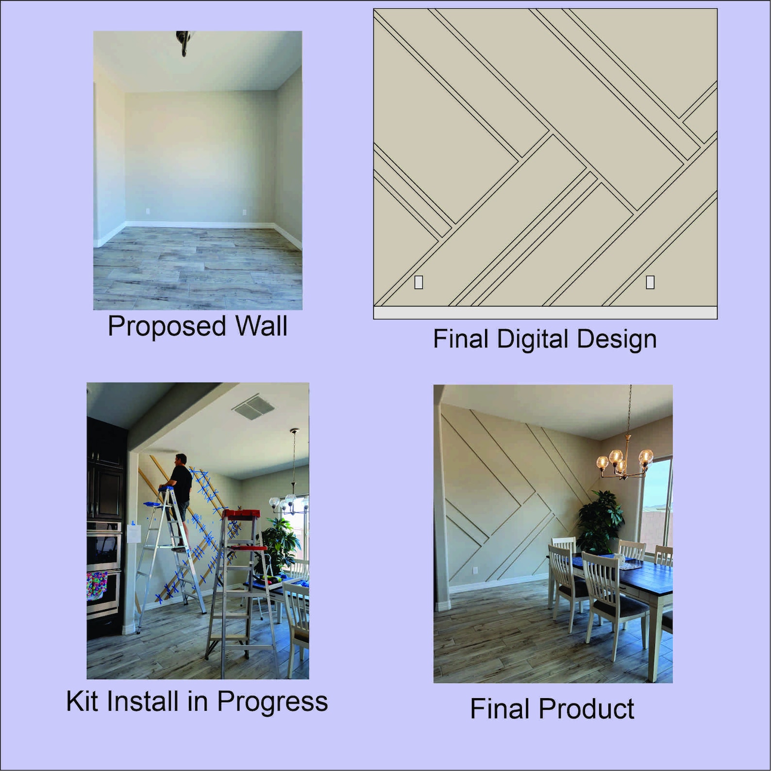Dimensional Accent Wall Kit, Custom, Wall Moulding Kit - Etsy