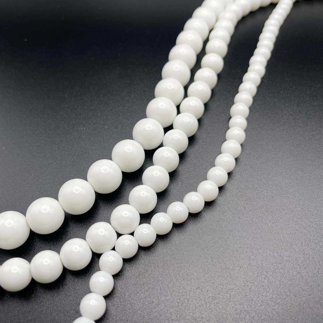 Pure White Ceramic Beads Perfect White Round Beads 6mm 8mm 10mm White ...