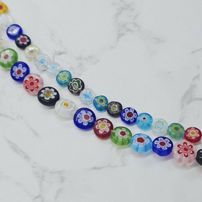 Millefiori Coin Beads - Etsy