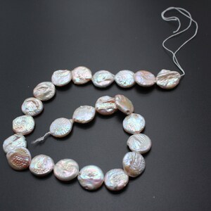 15mm Natural Freshwater Pearl Beads, Genuine Freshwater Pearls, Purple ...