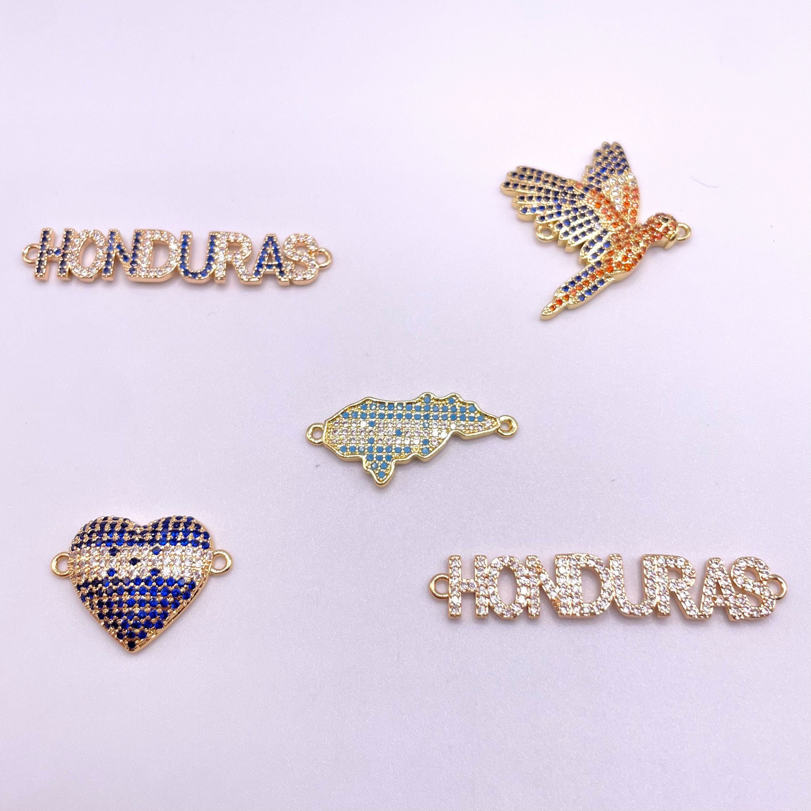 Honduras Charms in Goldfilled With Zircones Honduras Bracelet ...