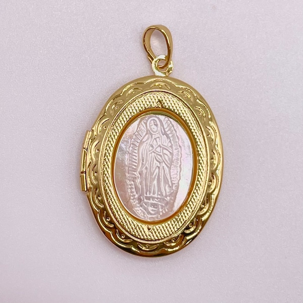 Virgin Mary Locket - Etsy