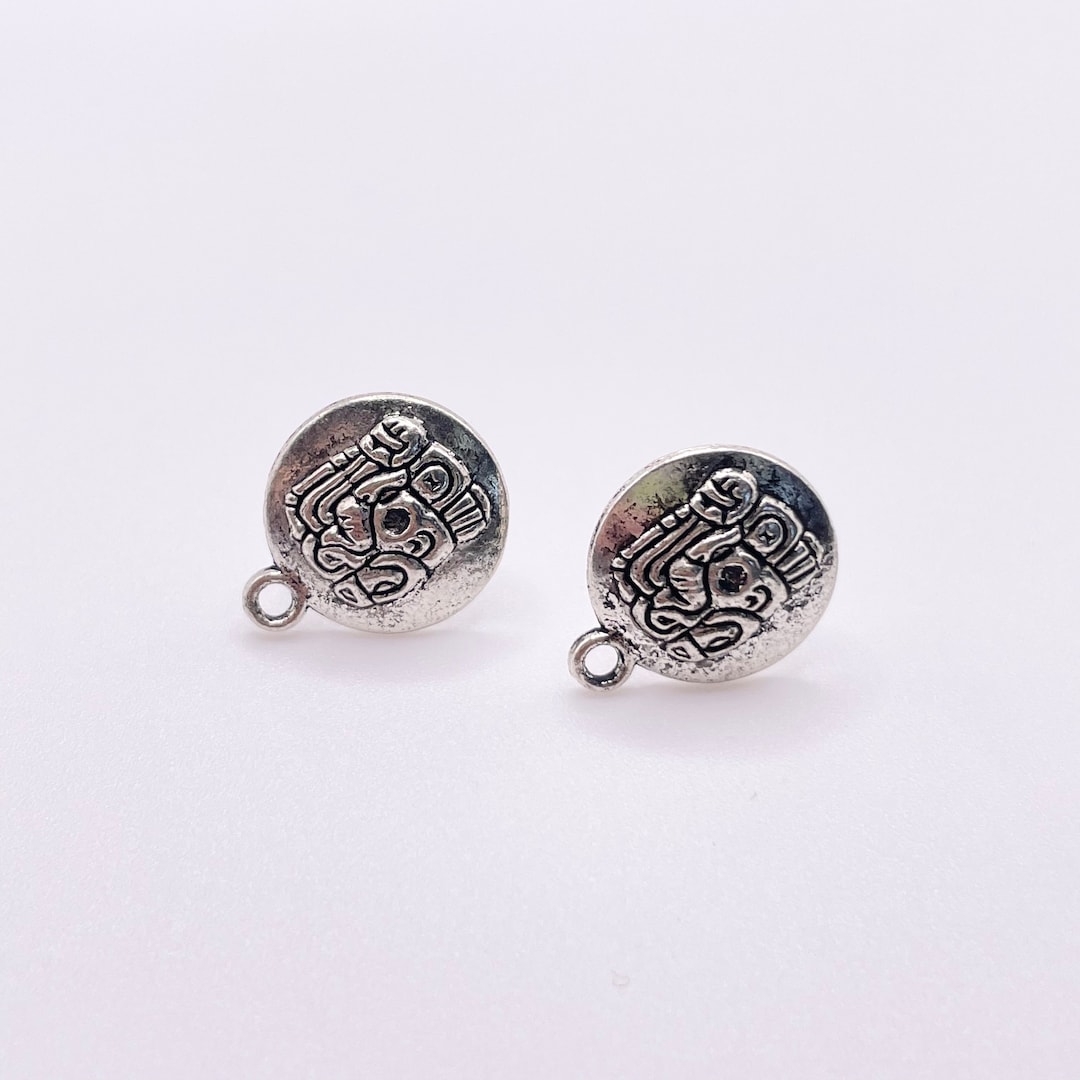 4 PAIRS Mayan Stud Earrings Mayan Jewelry Handmade Jewelry Material ...