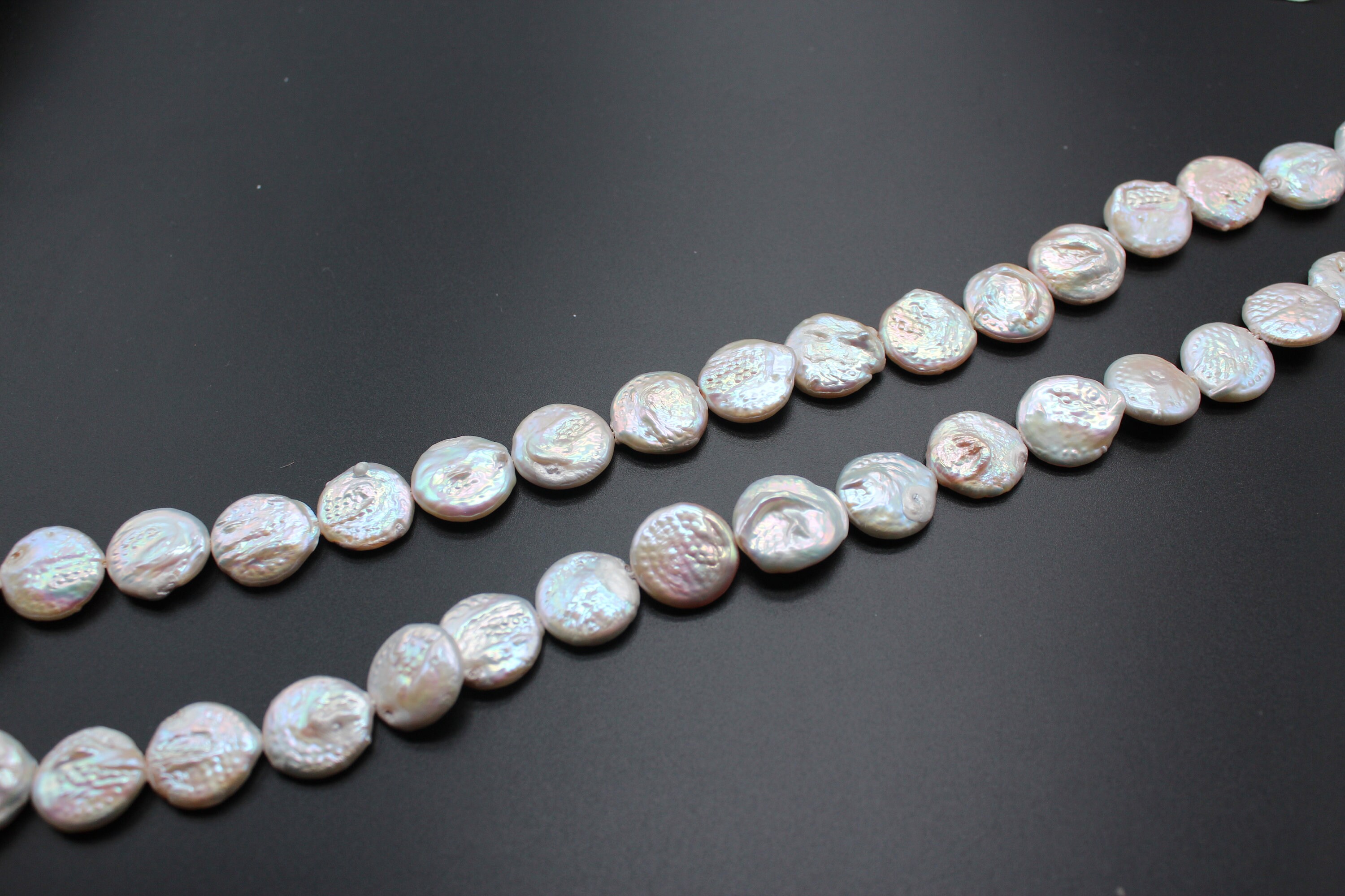 15mm Natural Freshwater Pearl Beads, Genuine Freshwater Pearls, Purple ...