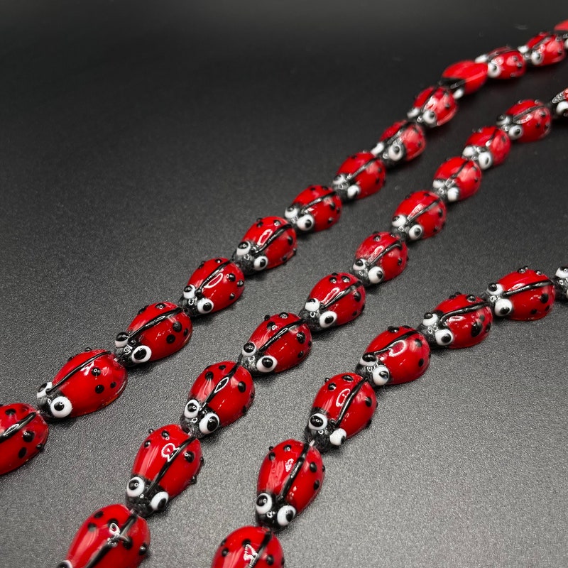 Lady Bug Beads - Etsy
