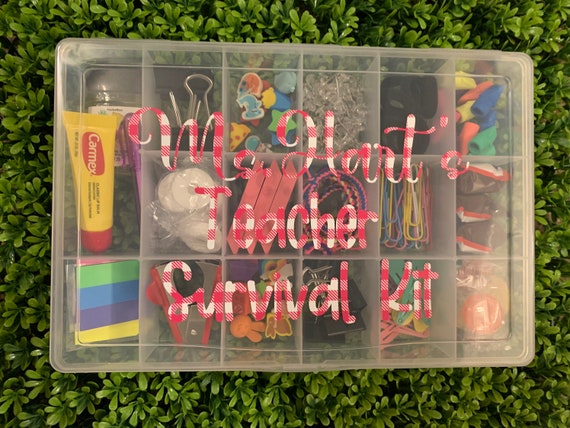 Teacher Survival Kit Personalized Customized Teacher Gift | Etsy