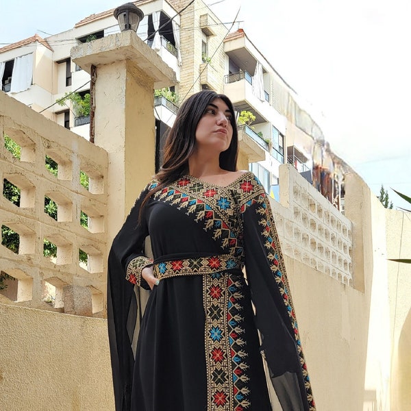 Palestinian Embroidery Jumpsuit - Etsy