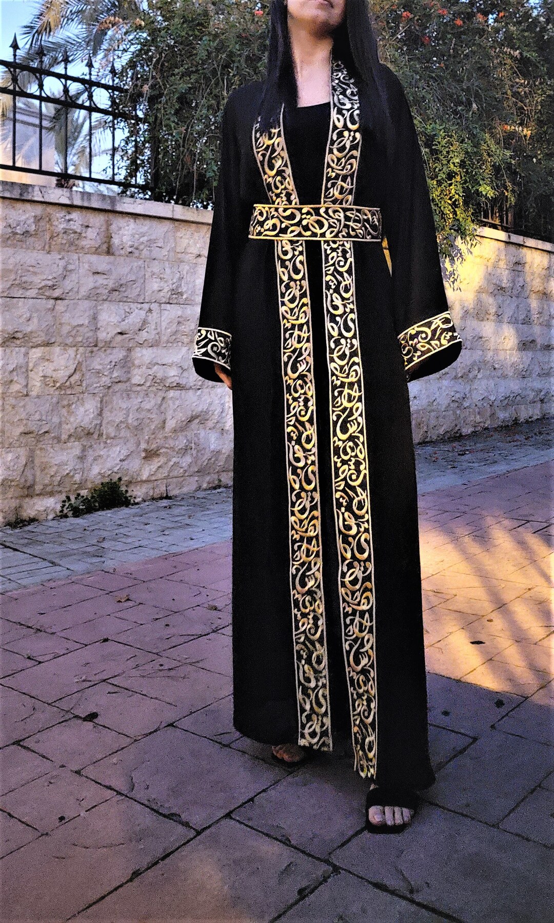 Long Arabic Letters Dress CAPE chiffon - Etsy