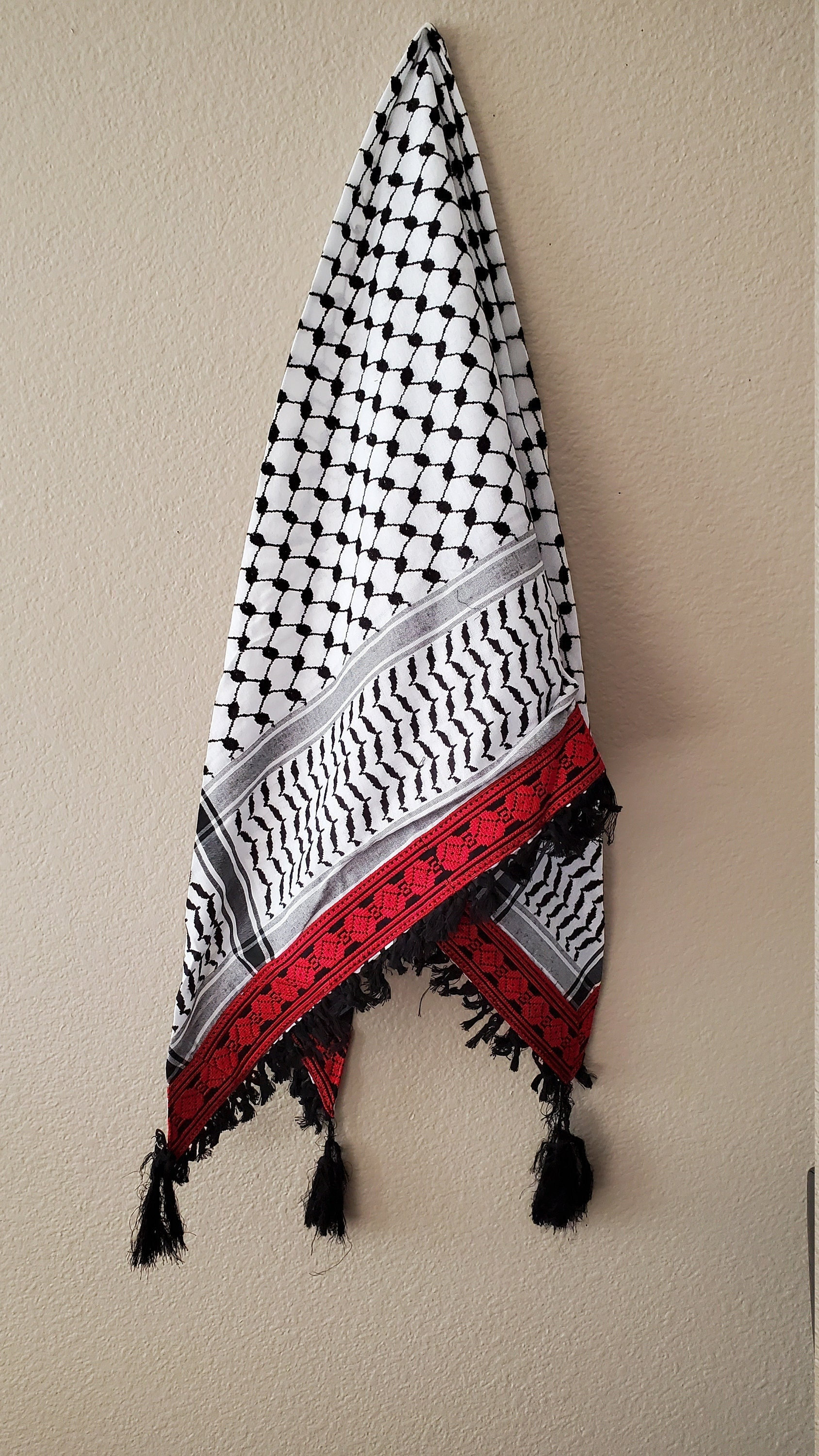 Keffiyeh Palestinian Embroidery Shawl - Etsy