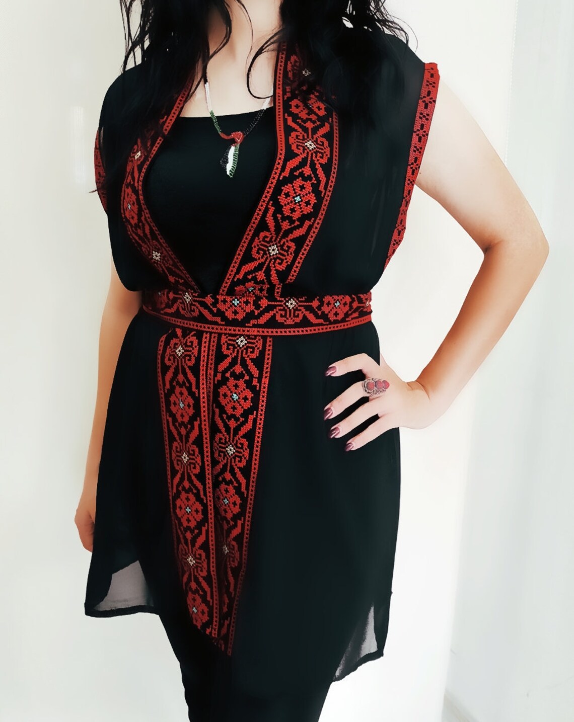 Sleeveless Embroidery Palestinian Vest - Etsy