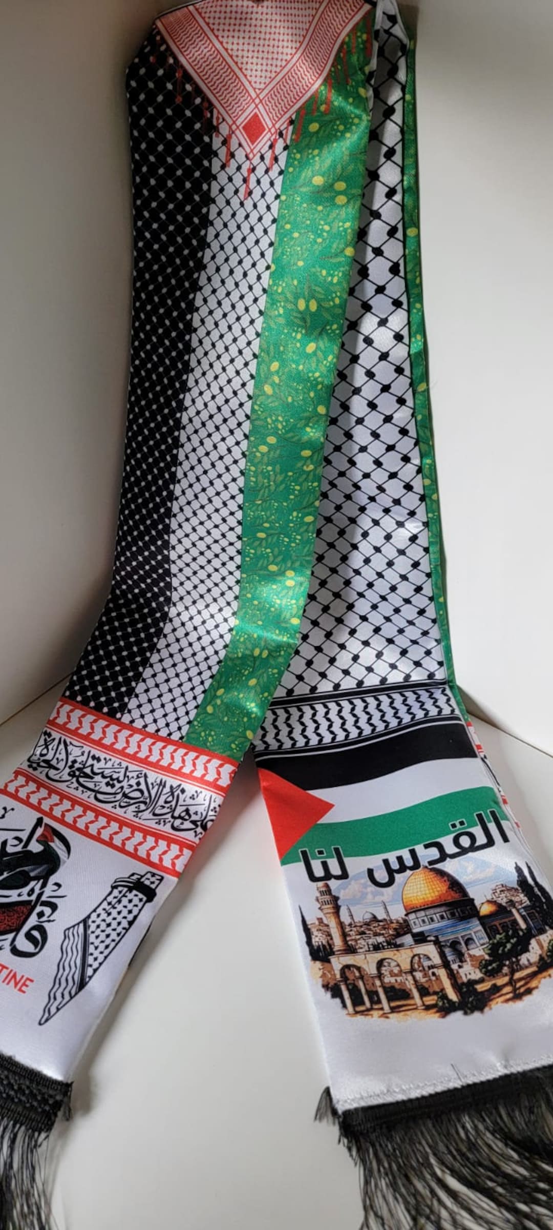 Satin Keffiyeh Scarf - Etsy