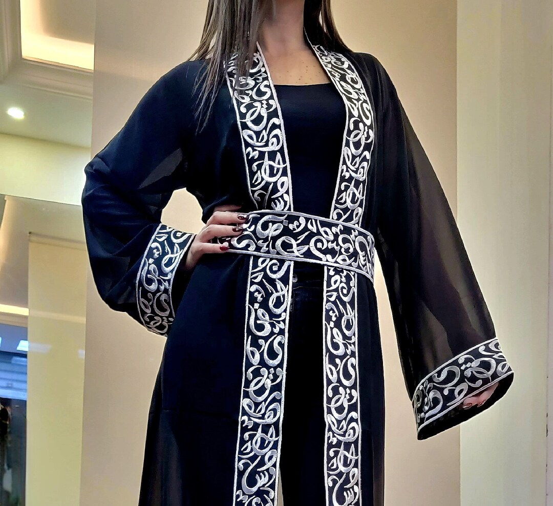 Long Arabic Letters Dress CAPE (chiffon) - Etsy