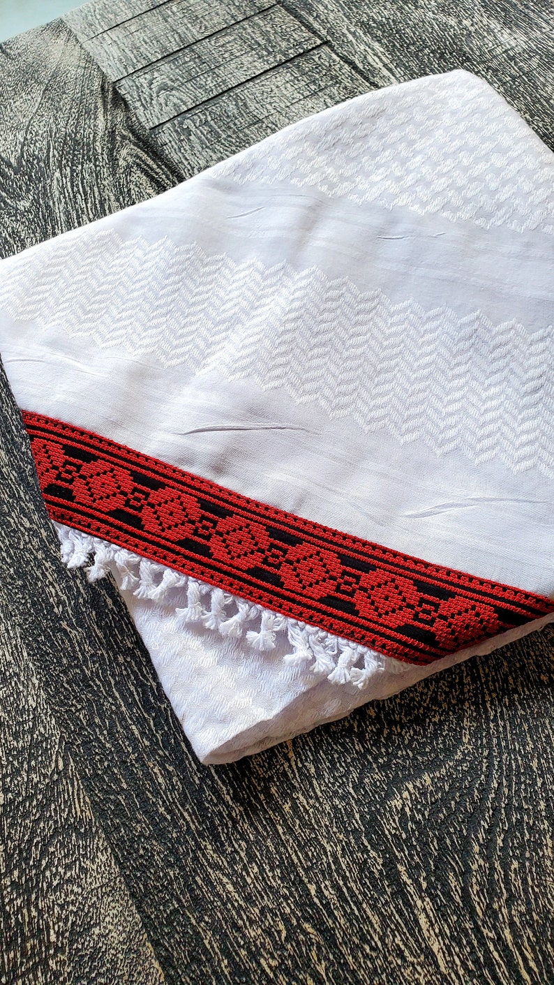 Keffiyeh - Palestinian Embroidery Shawl - Etsy