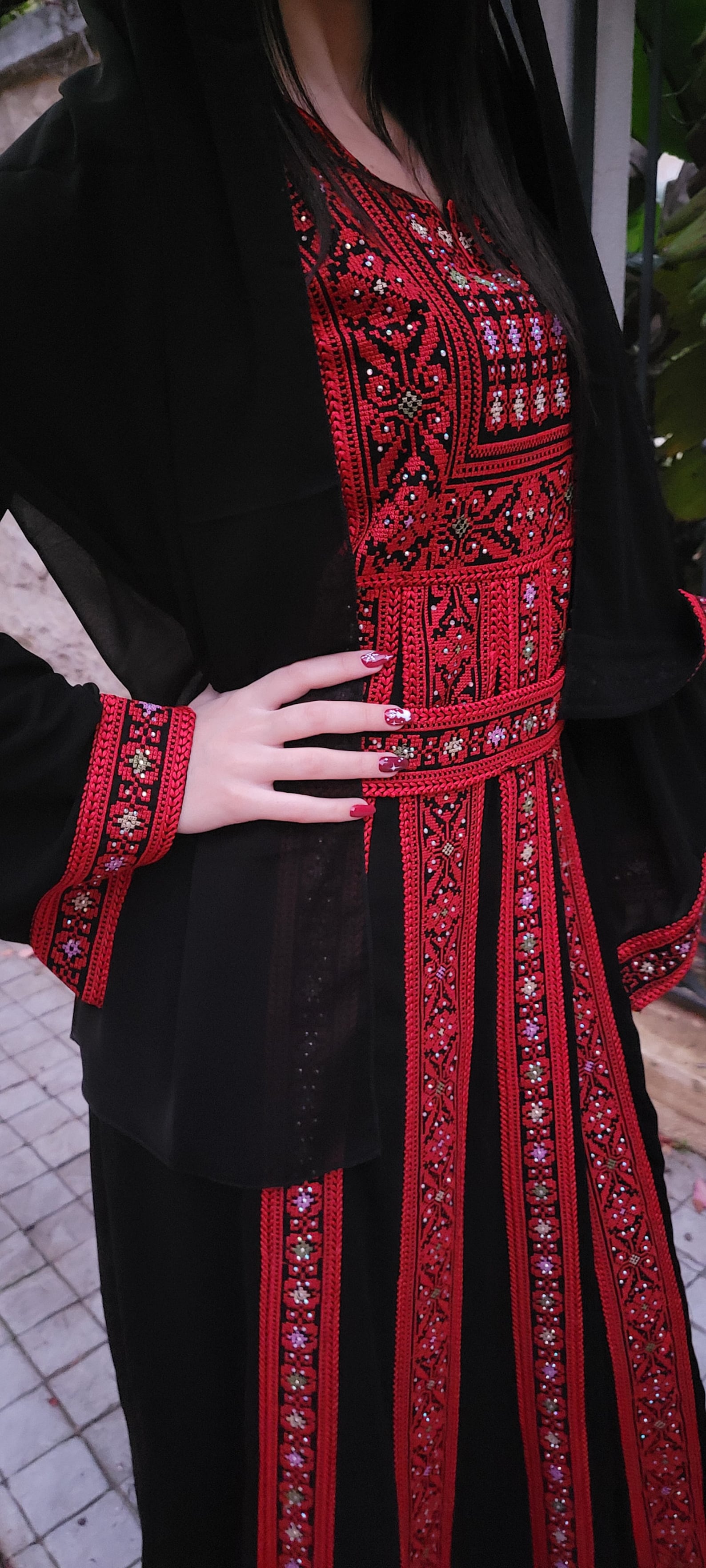 Palestinian Traditional Thobe (dress) Plus Shawl - Etsy