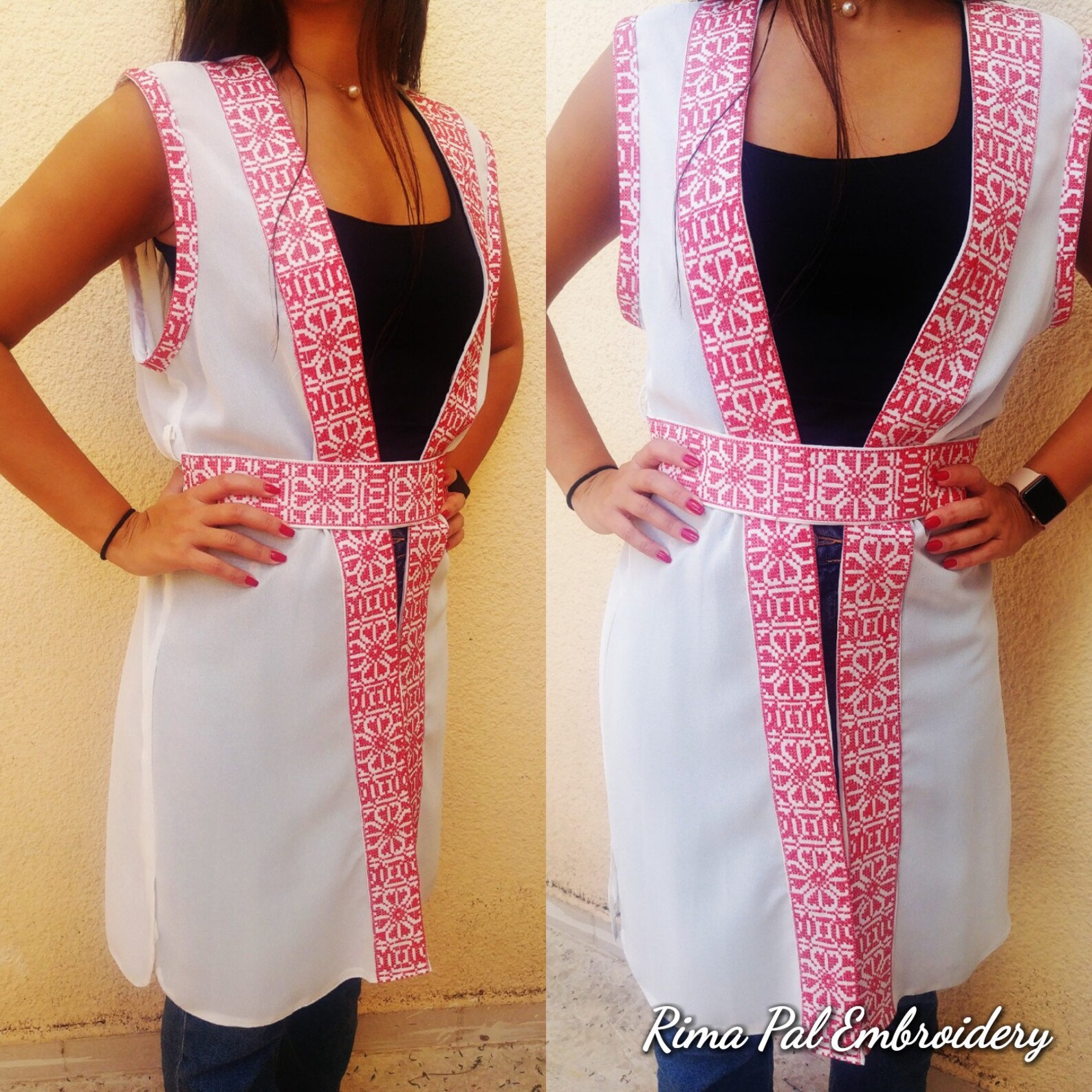Sleeveless Embroidery Palestinian Vest - Etsy
