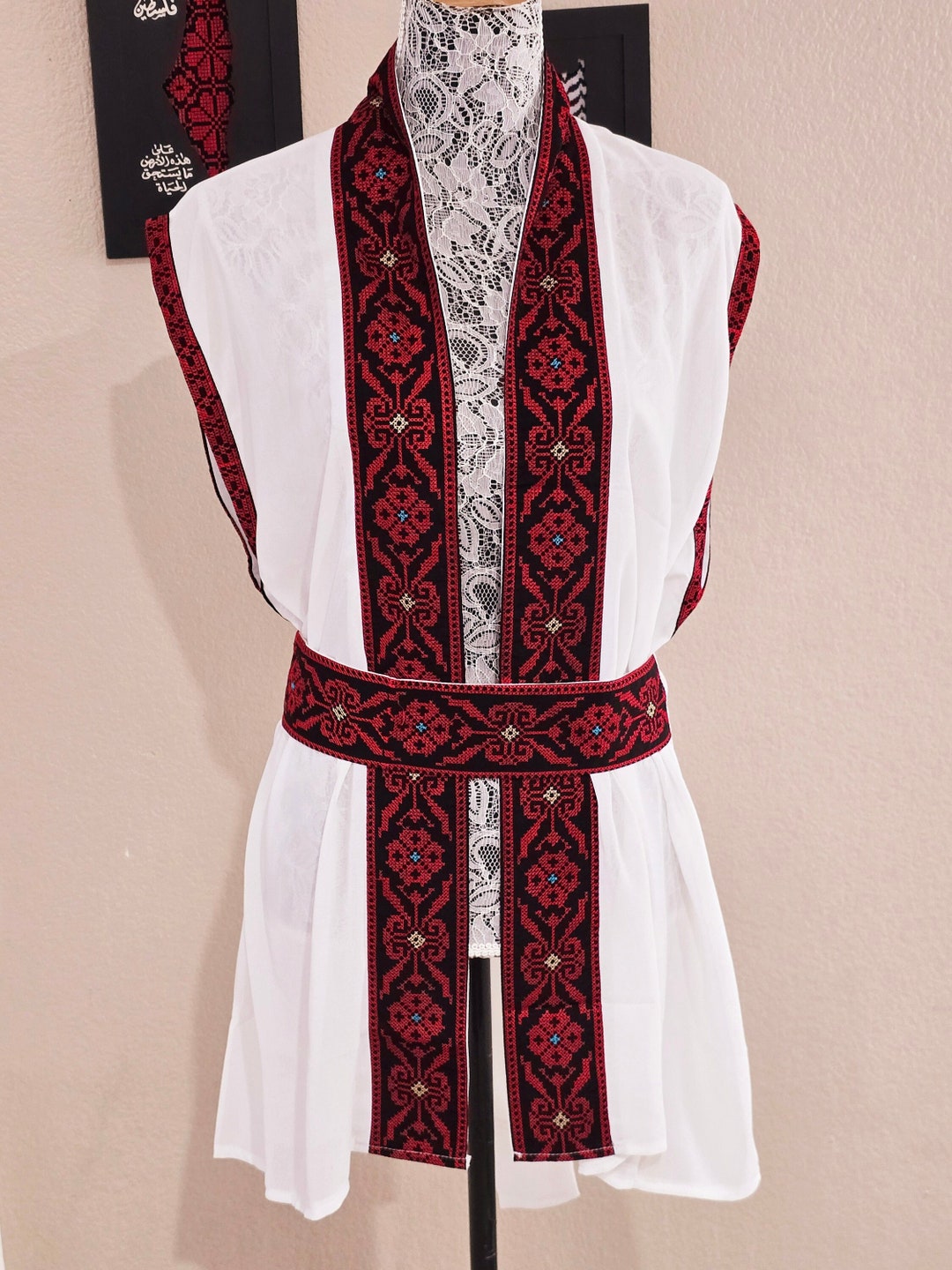 Sleeveless Embroidery Palestinian Vest - Etsy