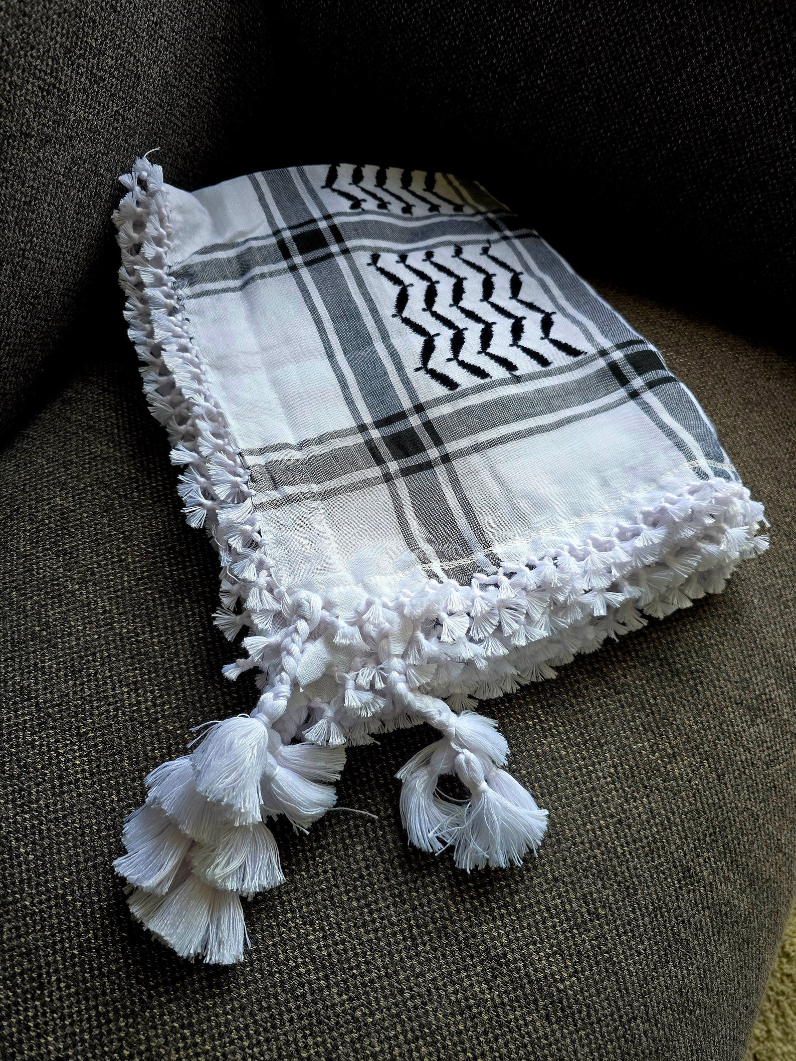 Palestinian Keffiyeh Scarf حطة الكوفية الفلسطينية (authentic High Grade ...