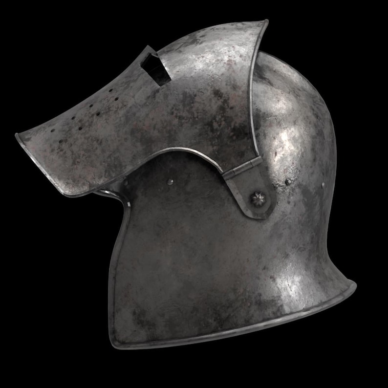 Visored Barbute - 15th Century [3D Print File] - Etsy