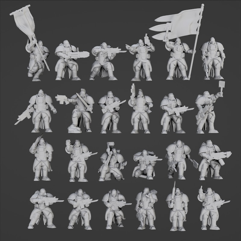 Space Marine Stl Pack - Etsy