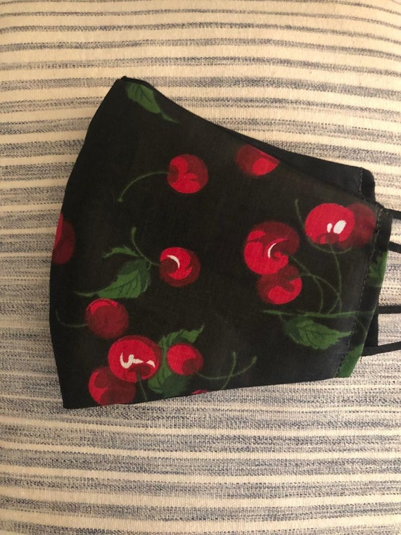 Cherry Face Mask Cherry Delight Reusable Facemask Face - Etsy
