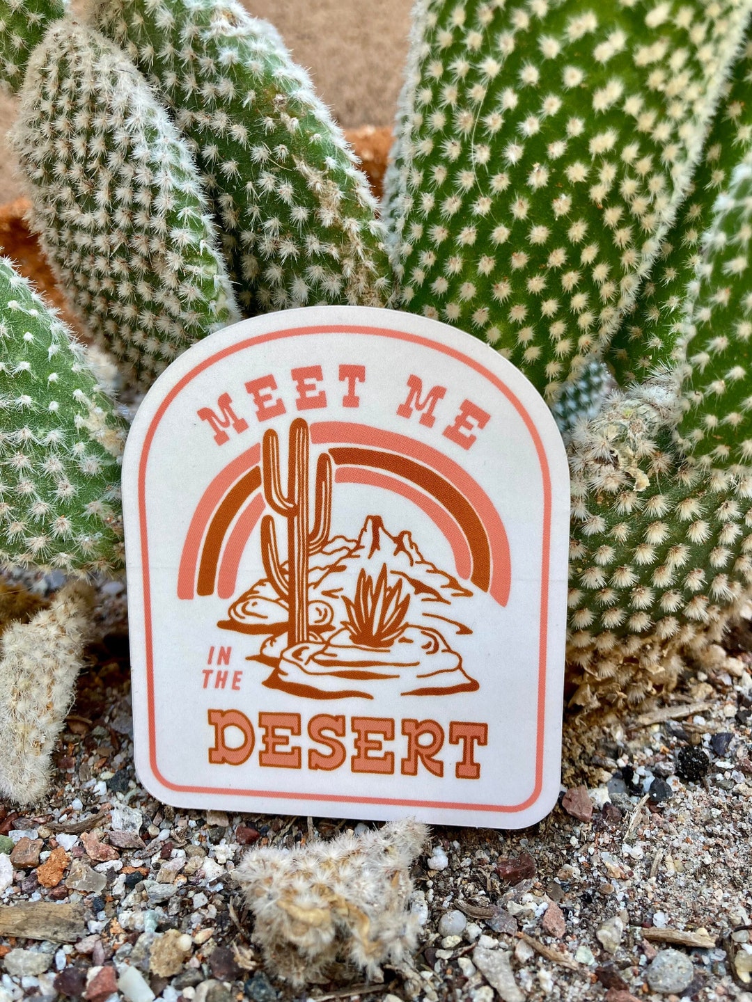 Meet Me in the Desert Rainbow Vinyl Stickers - Etsy