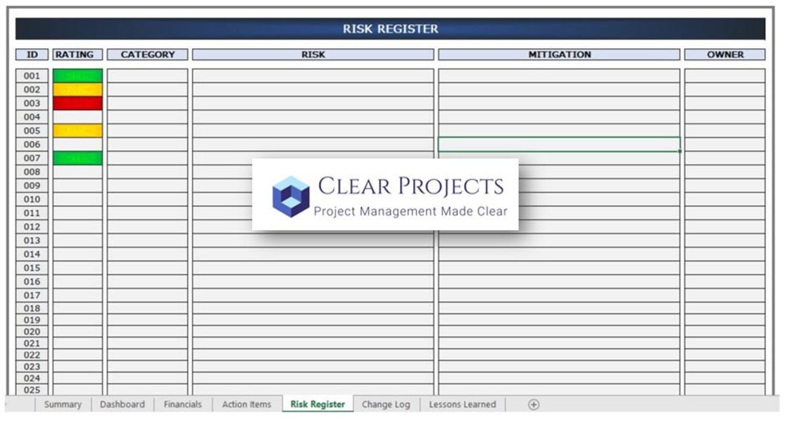 Project Master, Simple Project Management Template Tool, Excel File ...