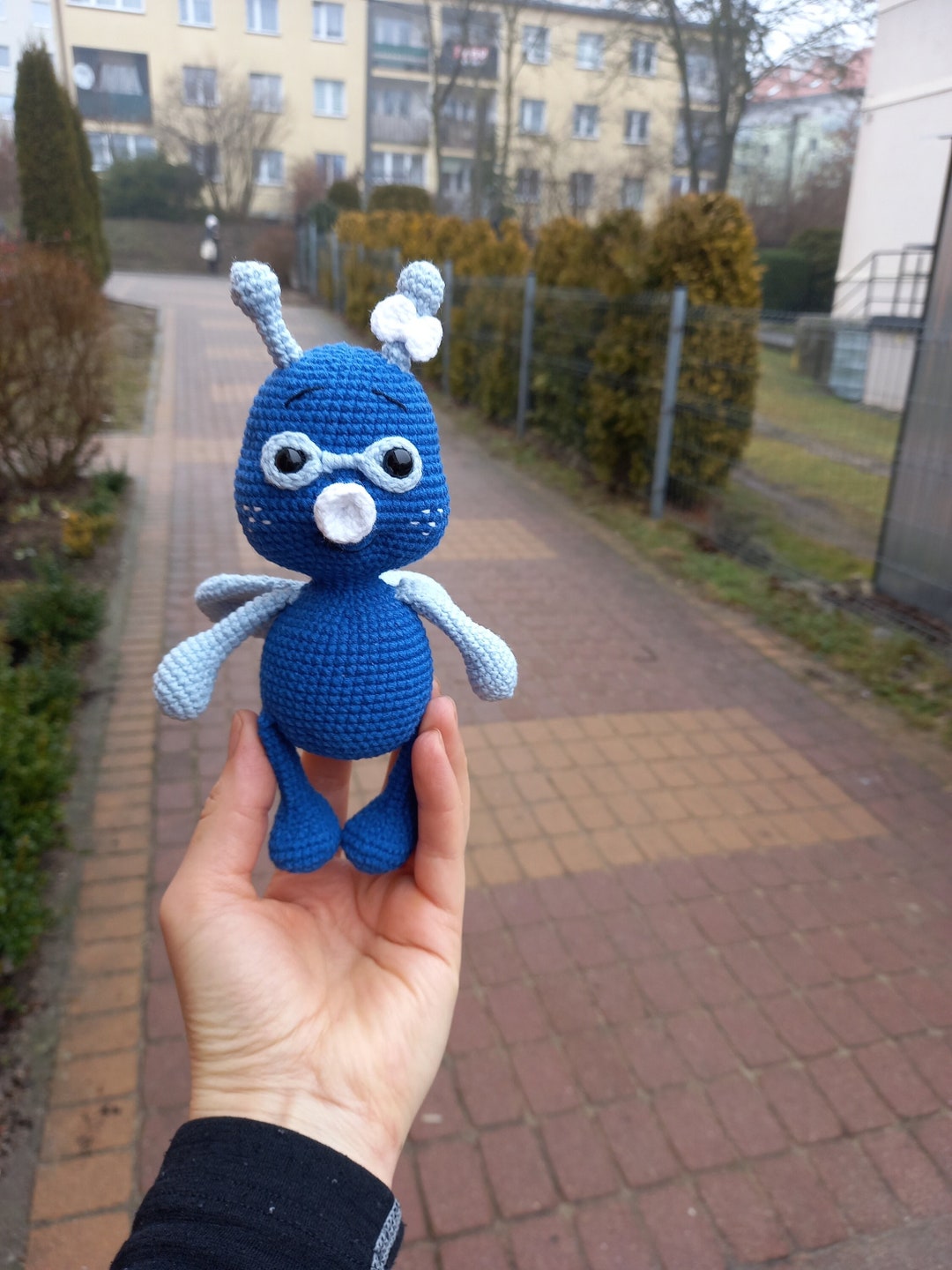 Fly Crochet Animal , Cute Blue Fly , Plush Insect Toy , Children's ...