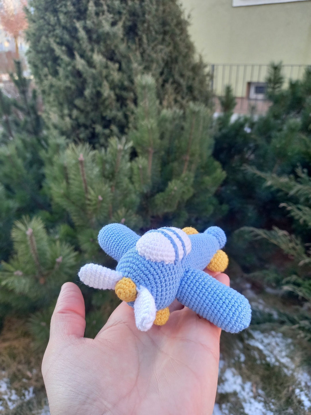 Crochet Airplane Toy – Handmade Cotton Amigurumi Plane – Soft Toy for ...