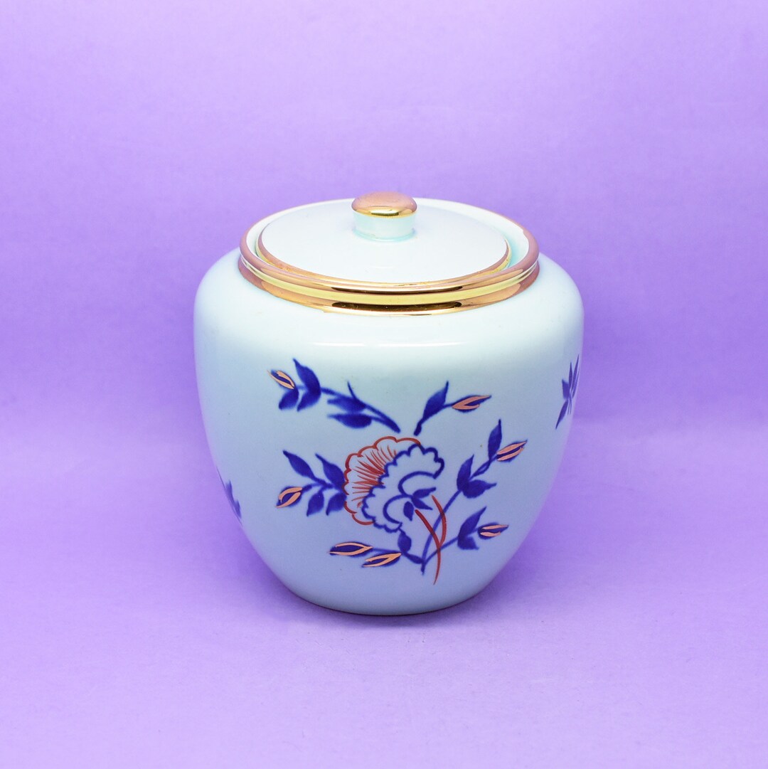 Crown Devon, Lidded Ginger Jar Pot, Fieldings, Staffordshire, Vintage ...