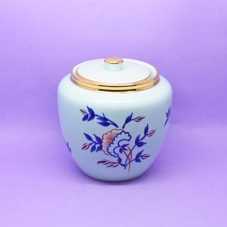Crown Devon, Lidded Ginger Jar Pot, Fieldings, Staffordshire, Vintage ...