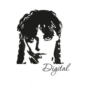 Machine Embroidery Design Wednesday Addams - Etsy UK